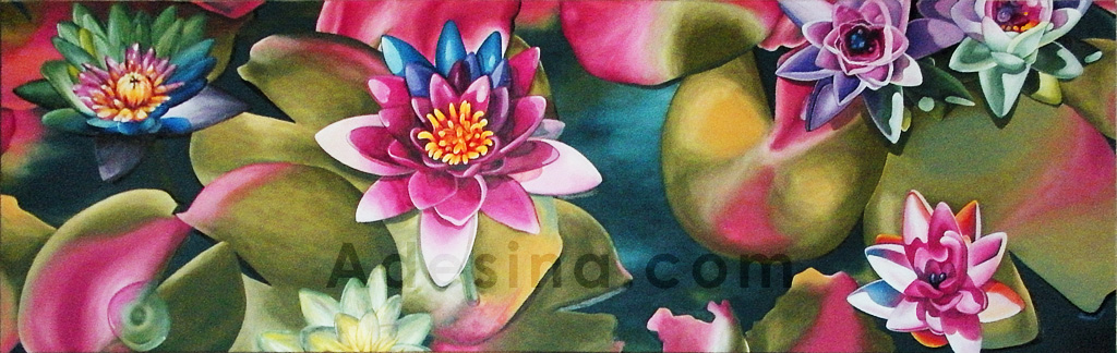 "Dreaming Lotus" mural by Artist Adesina Sanchez